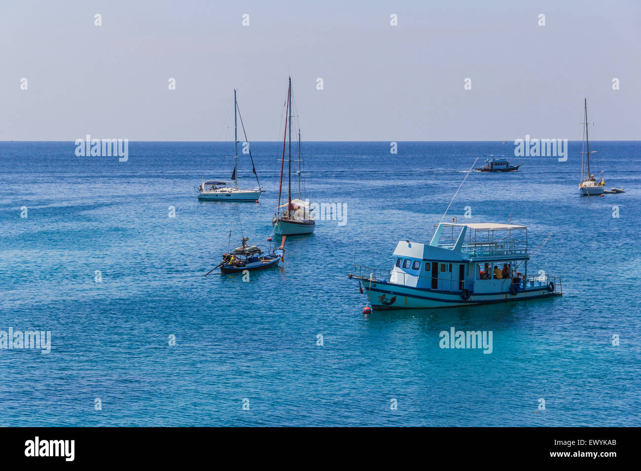 Fishing boats at Racha Island Stock Photo - Alamy
