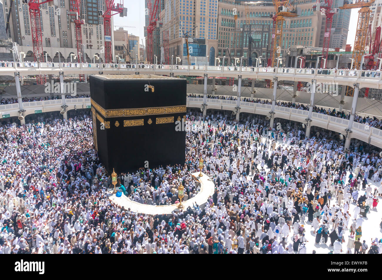 MECCA, SAUDI ARABIA- MAR 14, 2015 : kaaba and the kiswah (cloth that ...