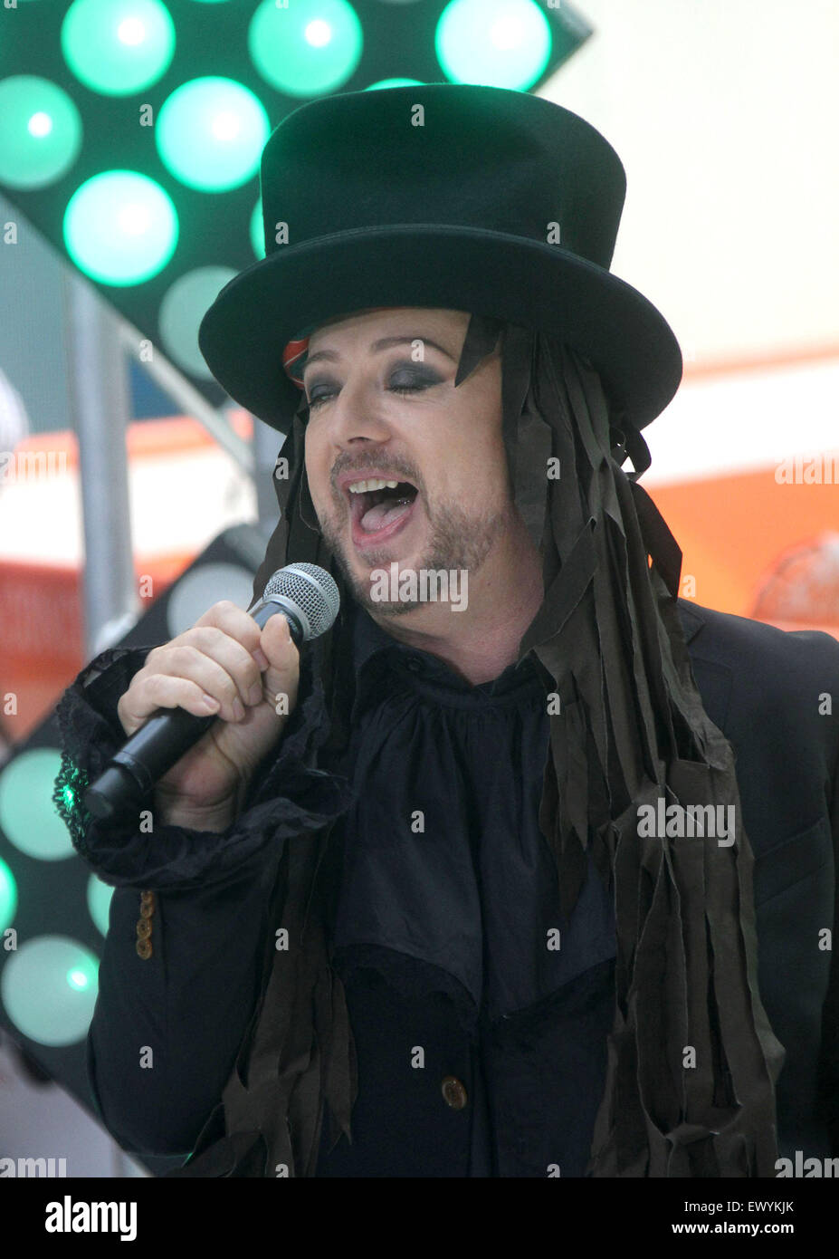 New York, New York, USA. 2nd July, 2015. Singer BOY GEORGE from Culture ...