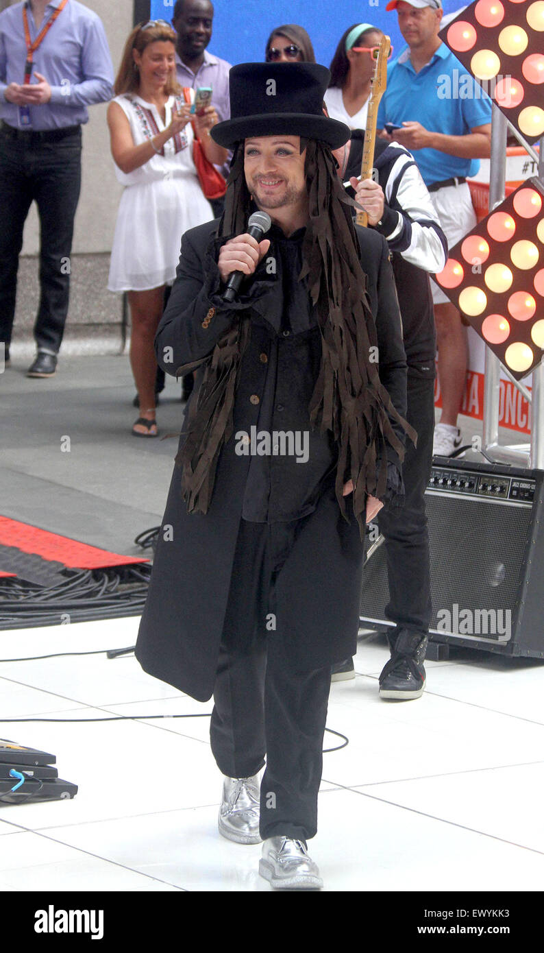 New York, New York, USA. 2nd July, 2015. Singer BOY GEORGE from Culture ...