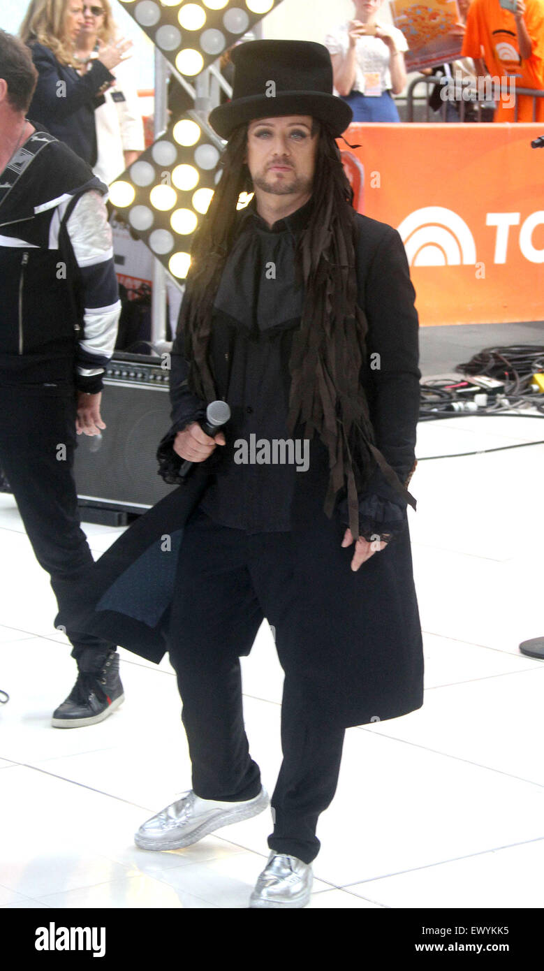 New York, New York, USA. 2nd July, 2015. Singer BOY GEORGE from Culture ...