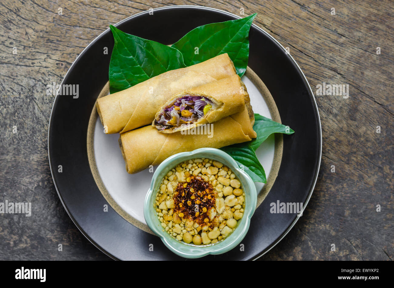 Fried Chinese Traditional Spring rolls food, asian cuisine Stock Photo ...