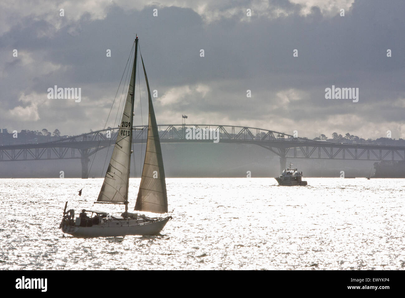 Sailing on auckland harbour hi-res stock photography and images - Alamy