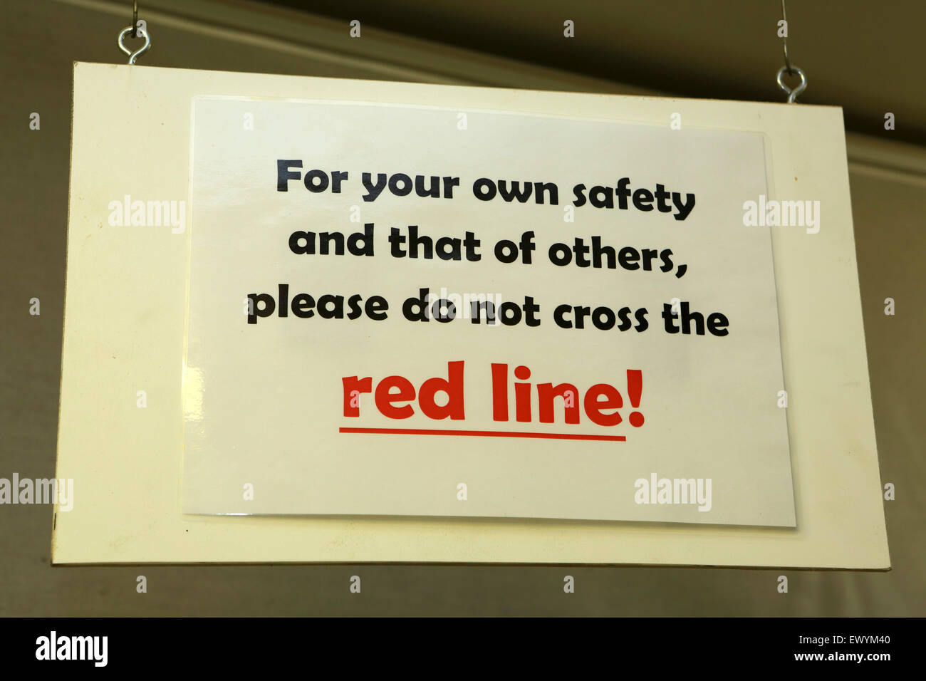 An English language sign hangs in a Dutch bakery in Gouda, the ...