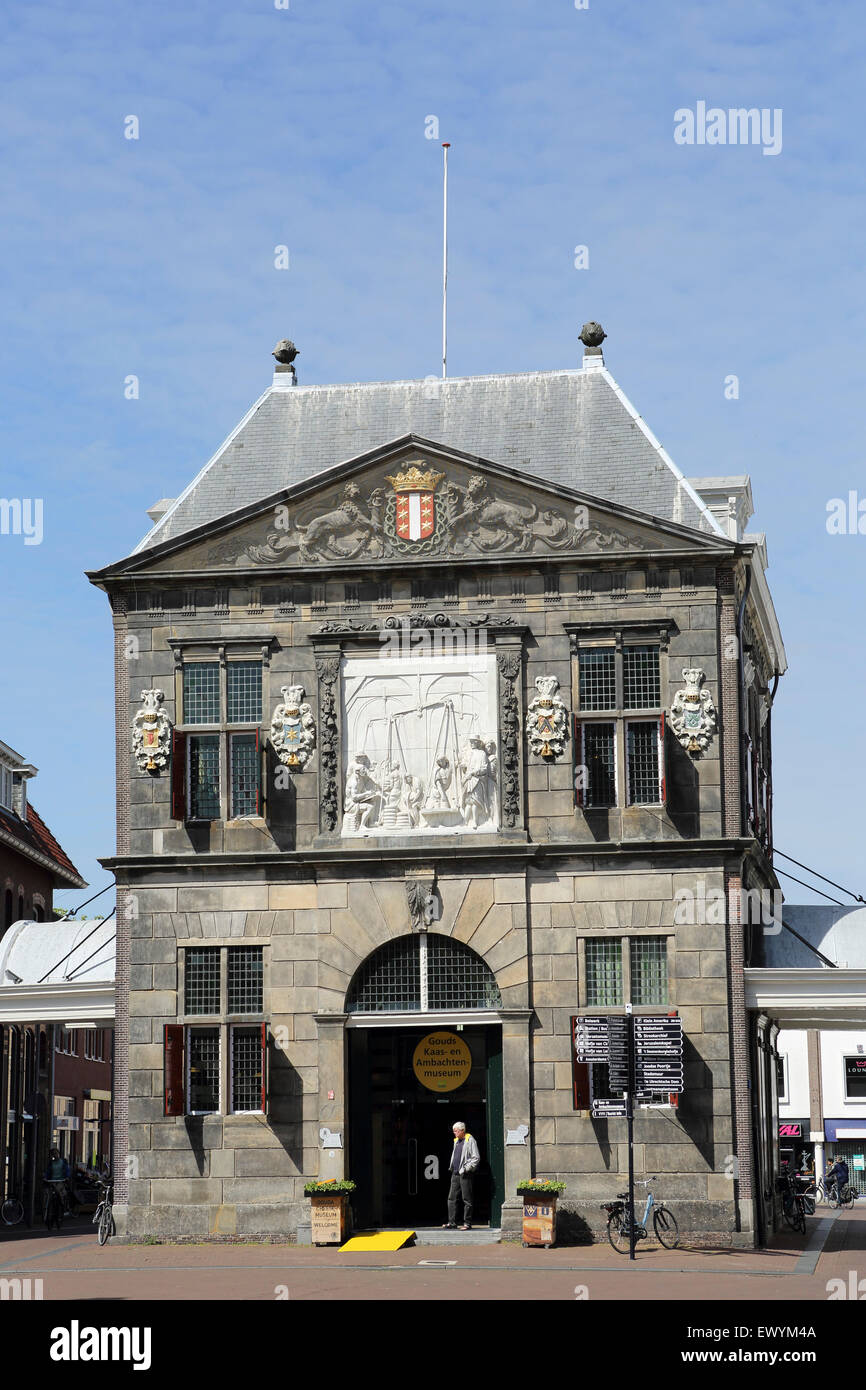 Facade of the Goudsche Waag (the Weigh House) Gouda, the Netherlands ...