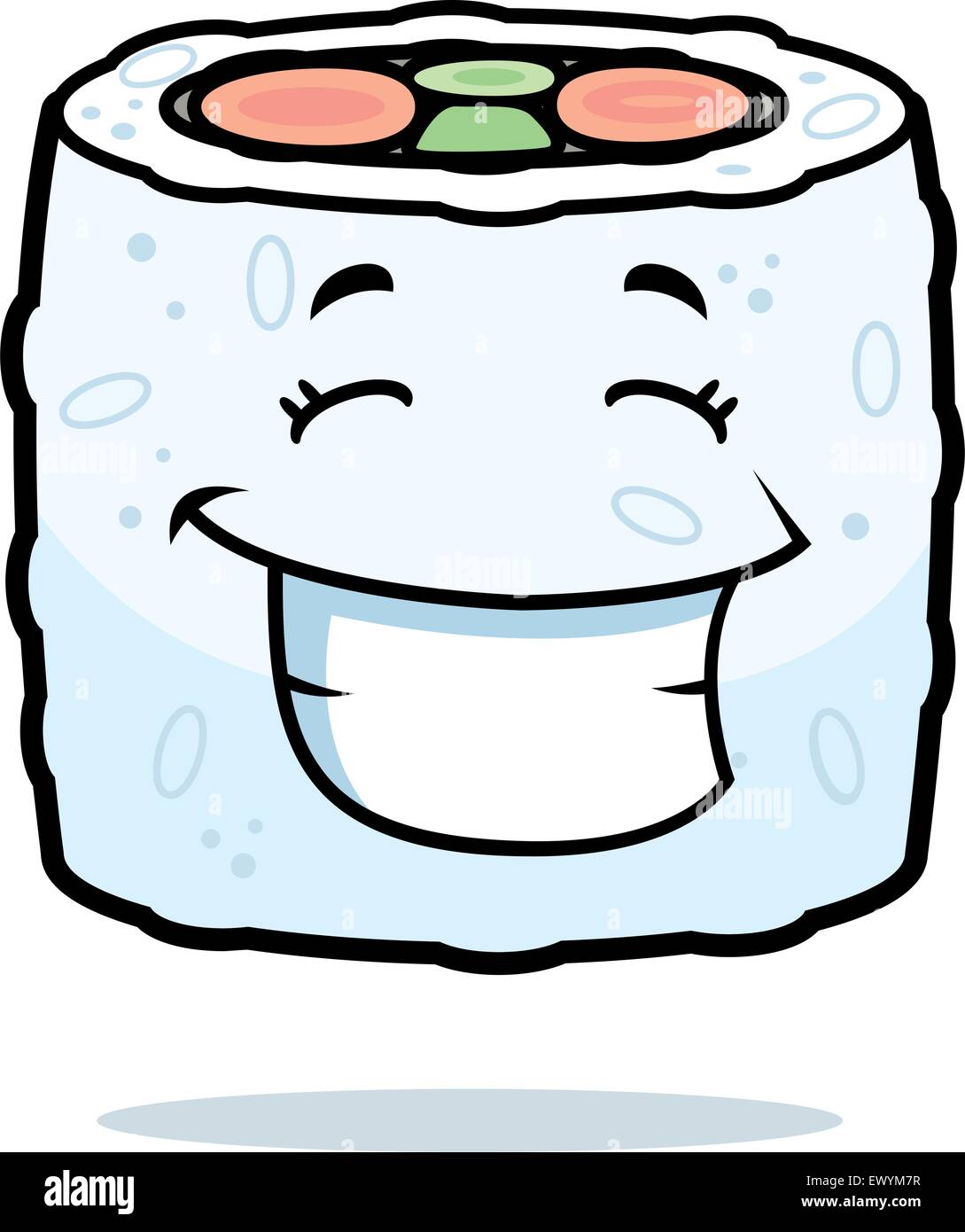 A cartoon piece of sushi happy and smiling Stock Vector Image & Art - Alamy