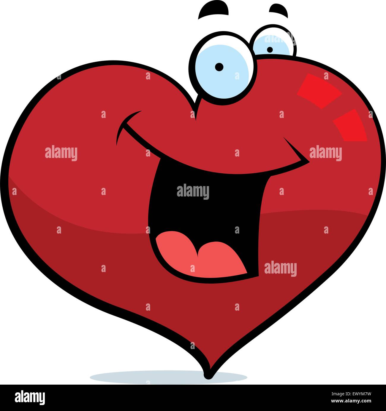 A cartoon red heart happy and smiling Stock Vector Image & Art - Alamy