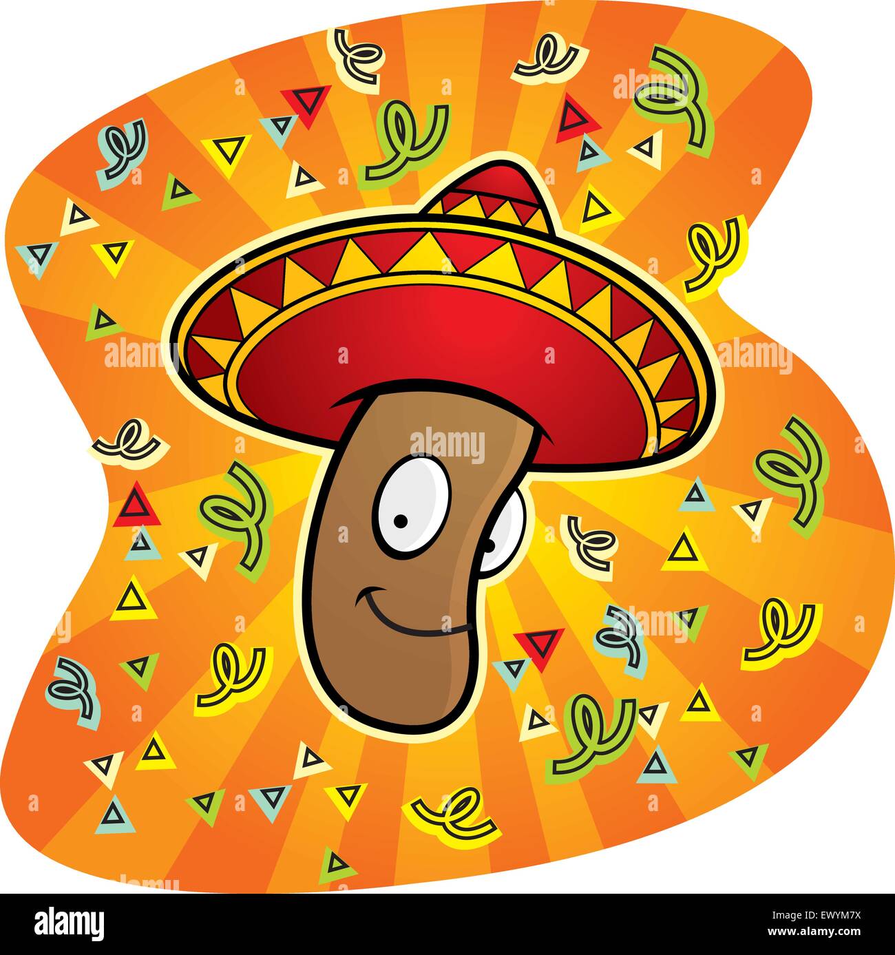 A happy cartoon Mexican jumping bean smiling Stock Vector Image & Art ...