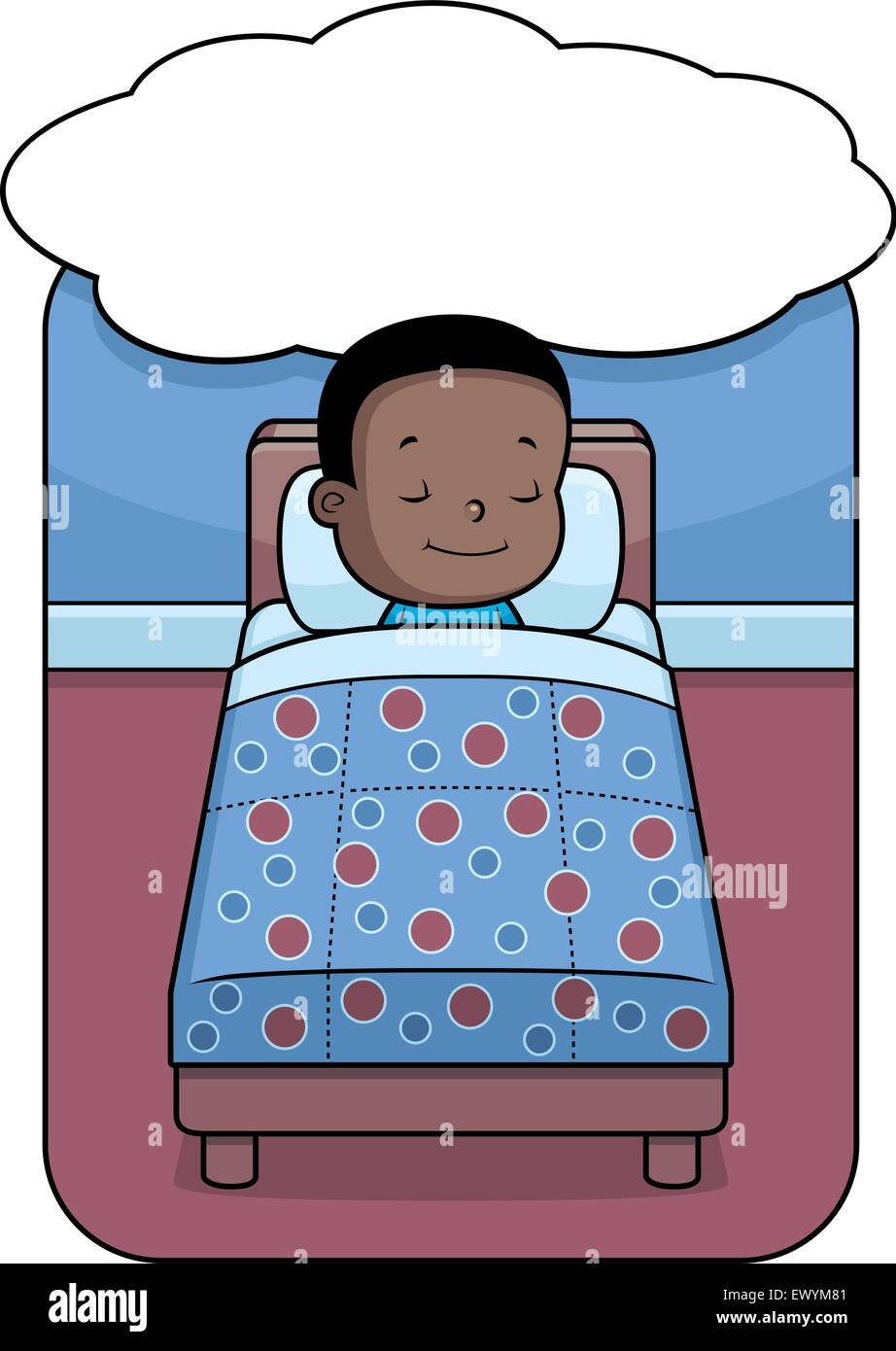 A happy cartoon toddler boy having a dream Stock Vector Image & Art - Alamy