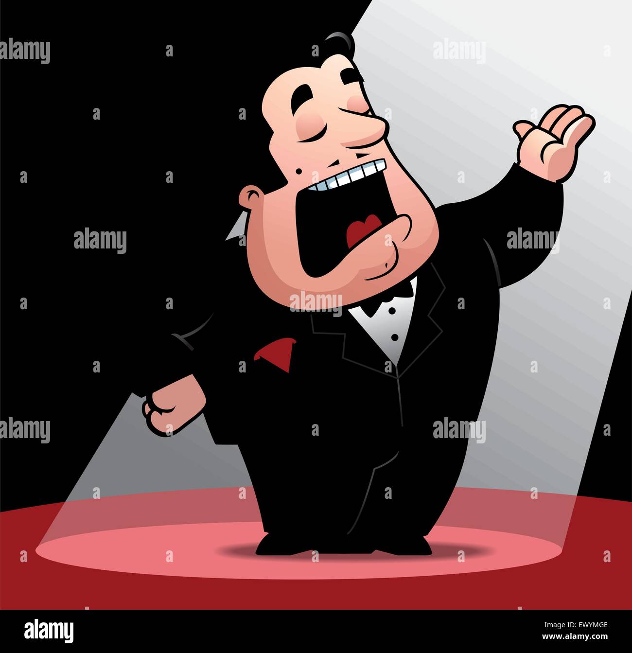 Singer opera cartoon hi-res stock photography and images - Alamy