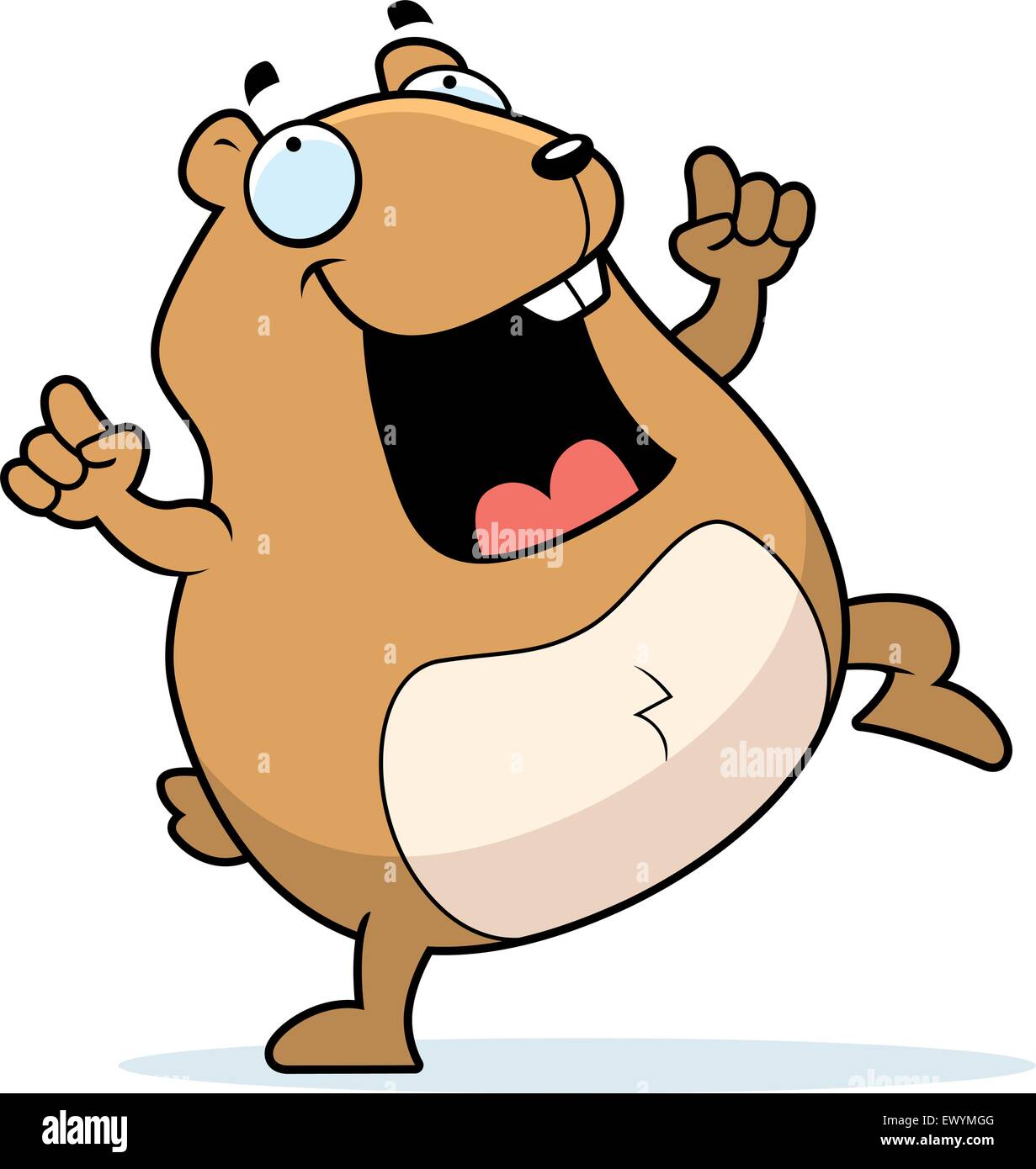 A happy cartoon hamster dancing and smiling Stock Vector Image & Art ...
