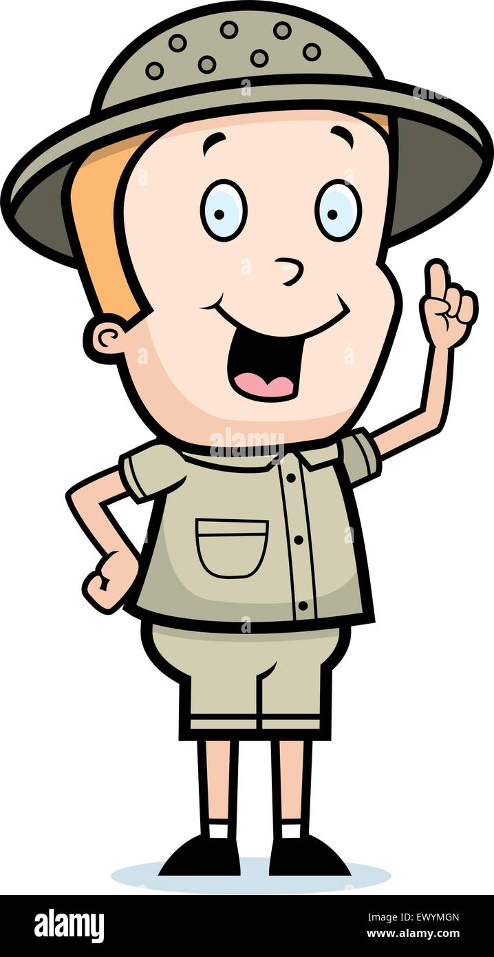 A happy cartoon explorer with an idea Stock Vector Image & Art - Alamy