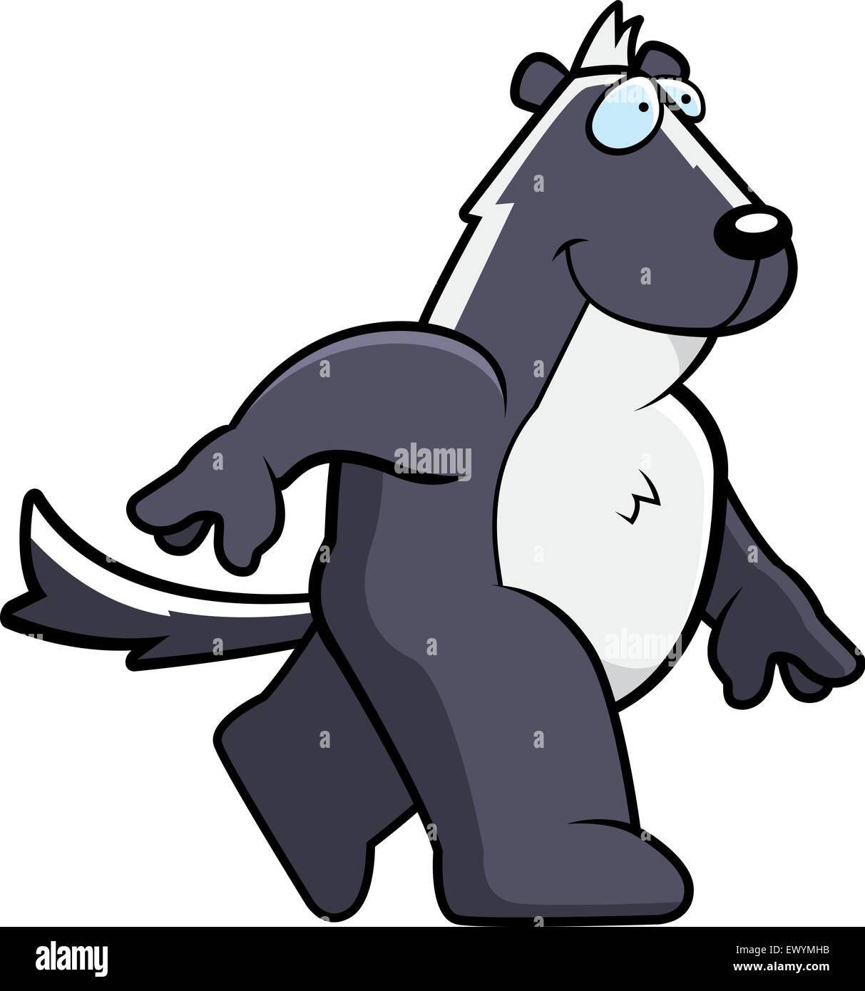 A happy cartoon skunk walking and smiling Stock Vector Image & Art - Alamy