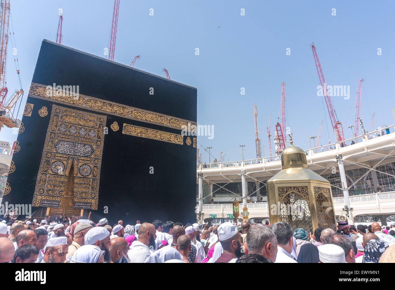 MECCA, SAUDI ARABIA- MAR 14, 2015 : kaaba and the kiswah (cloth that ...