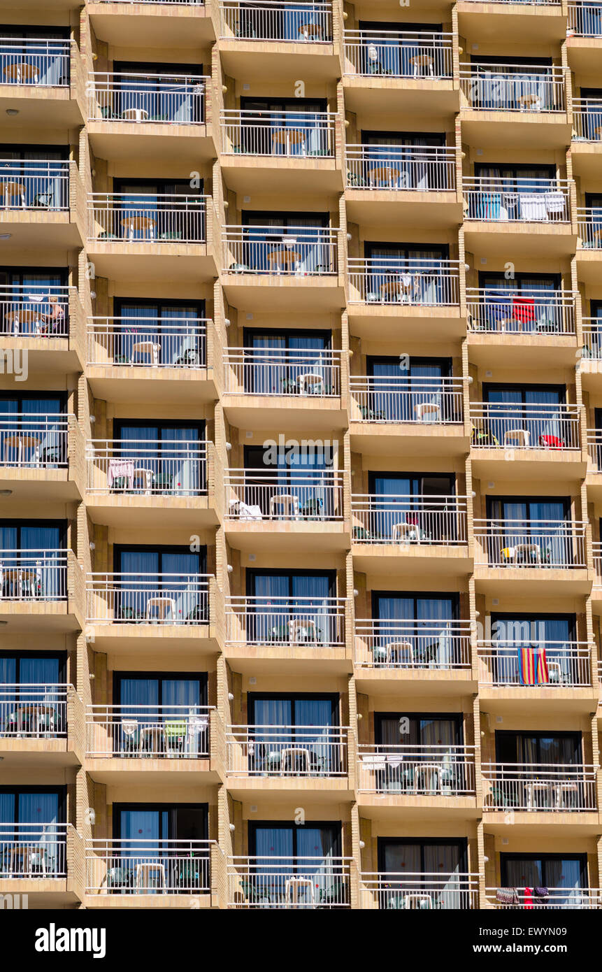 Balconies on high rise hotel hi-res stock photography and images - Alamy
