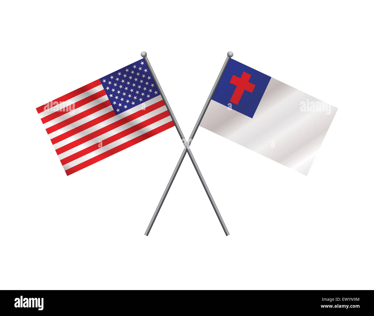 Christian vector flag Cut Out Stock Images & Pictures - Alamy