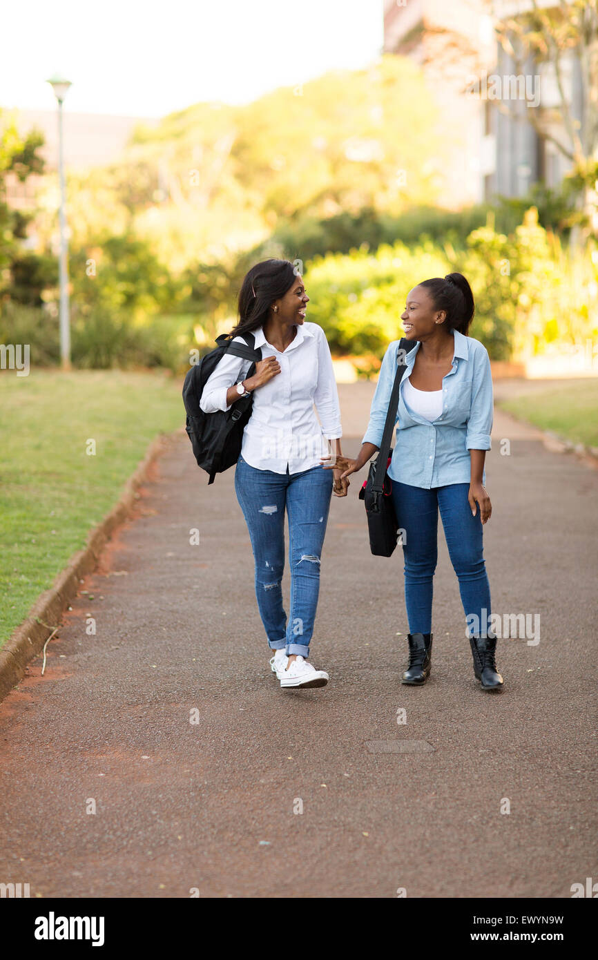 College Student Walking To School