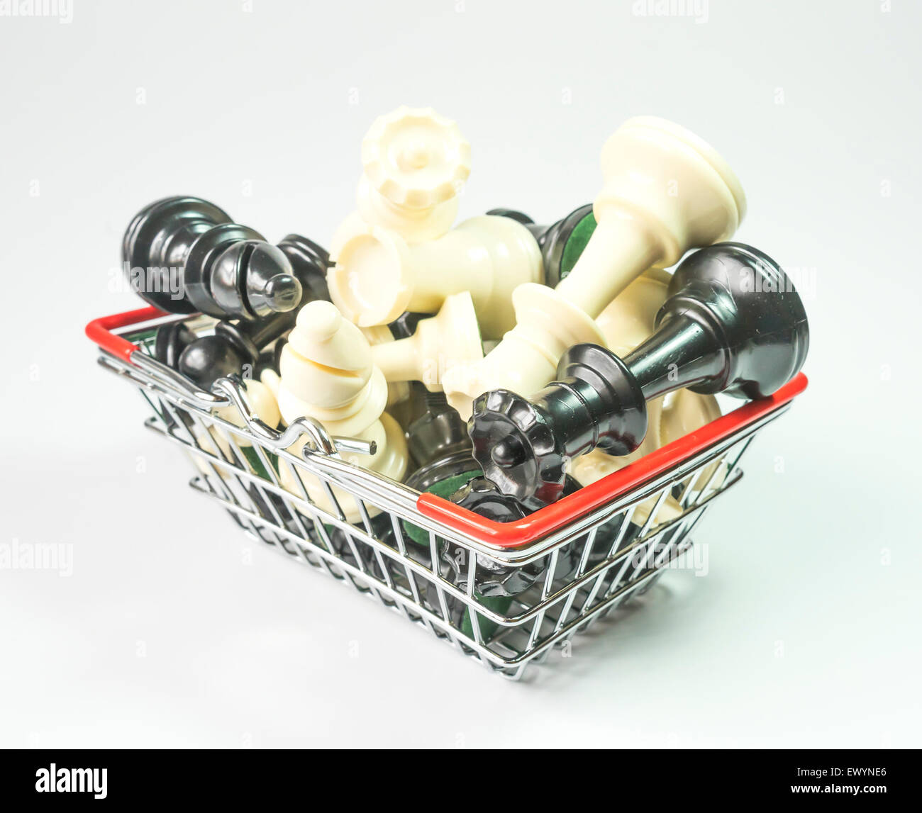 Chess inside basket Stock Photo - Alamy