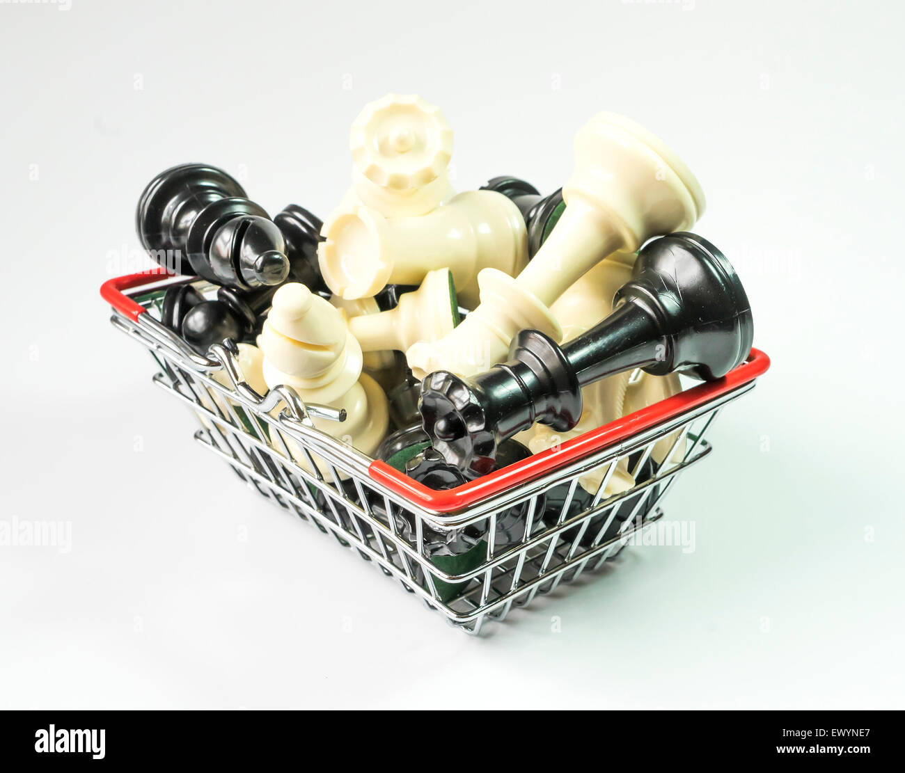 Chess inside basket Stock Photo - Alamy