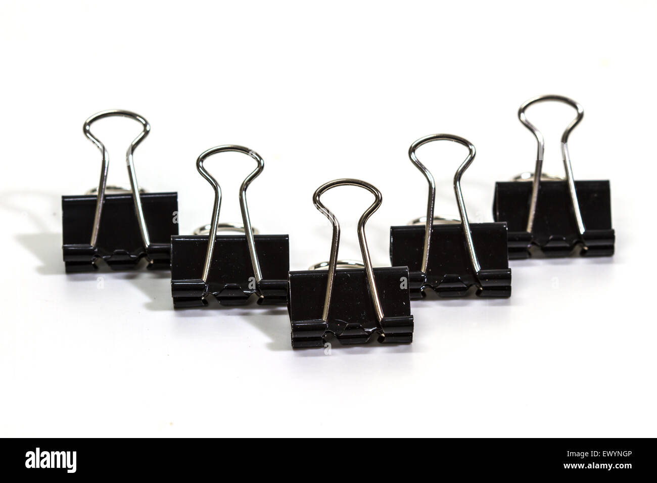 Black Paper clip isolated on white background Stock Photo - Alamy