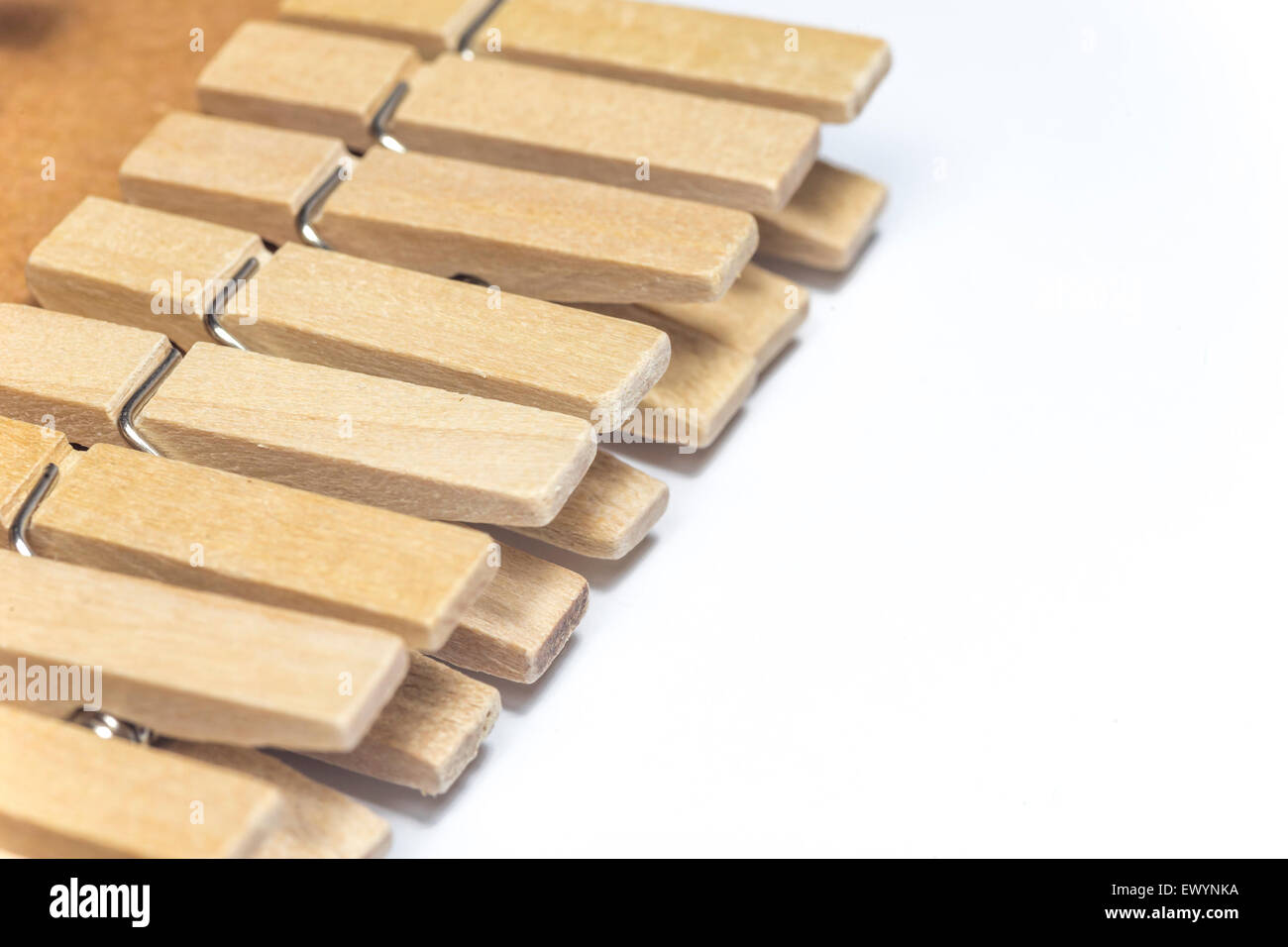 Wooden Cloth Pegs Stock Photo - Alamy
