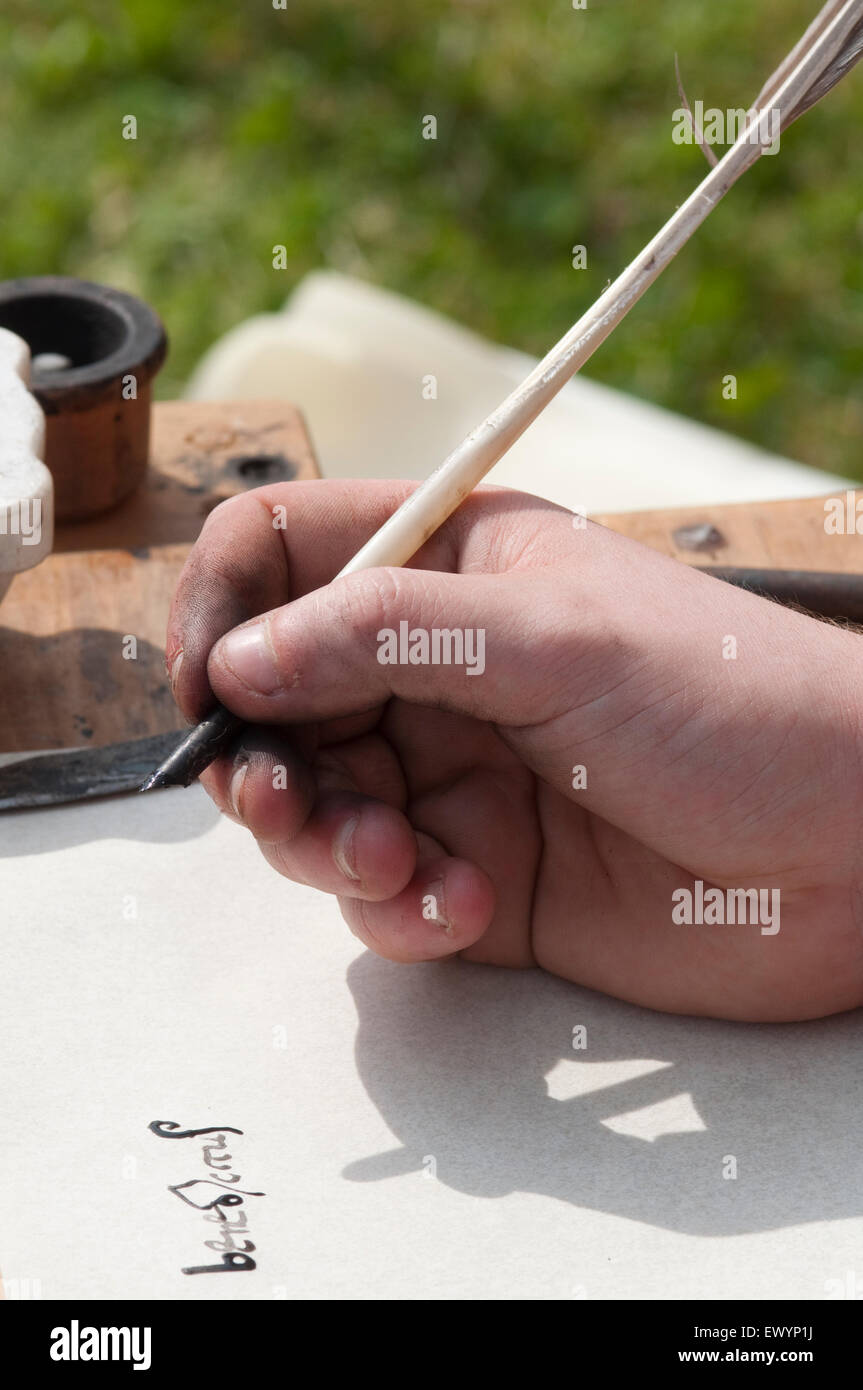 Italy, Lombardy, Historical Reenactment, Quill Stock Photo - Alamy