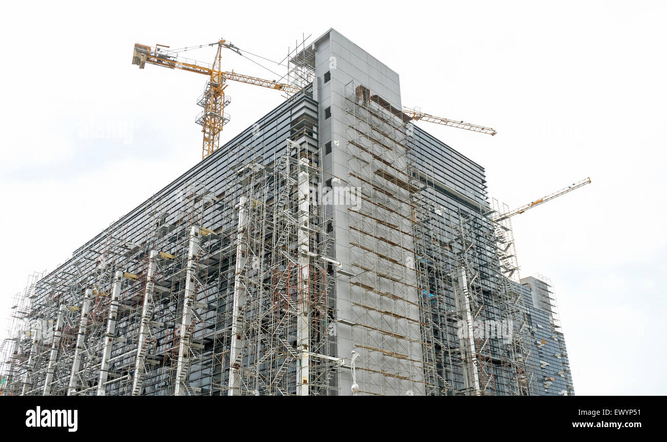 Glass building under construction Stock Photo - Alamy