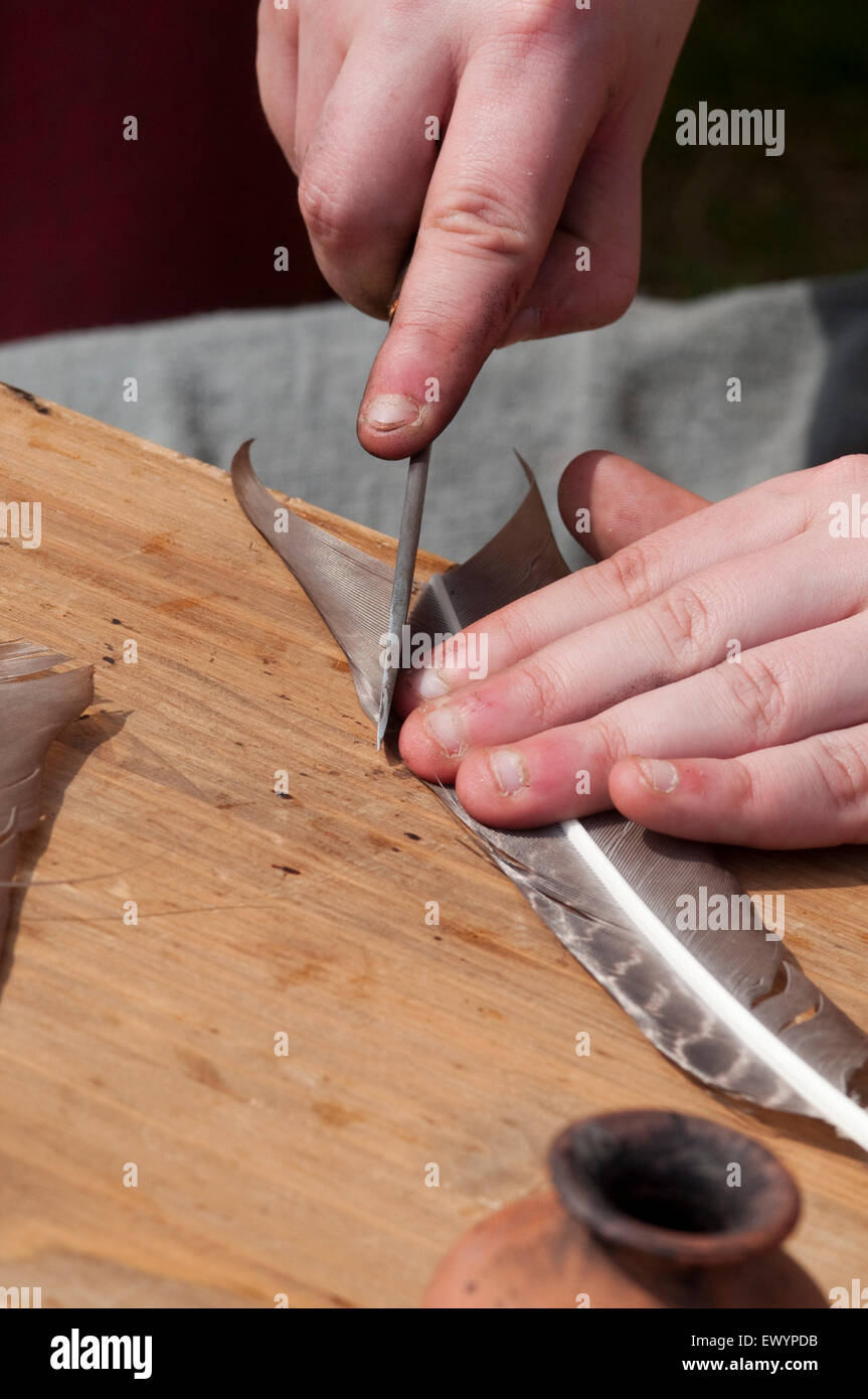 Italy, Lombardy, Historical Reenactment, Quill Stock Photo - Alamy