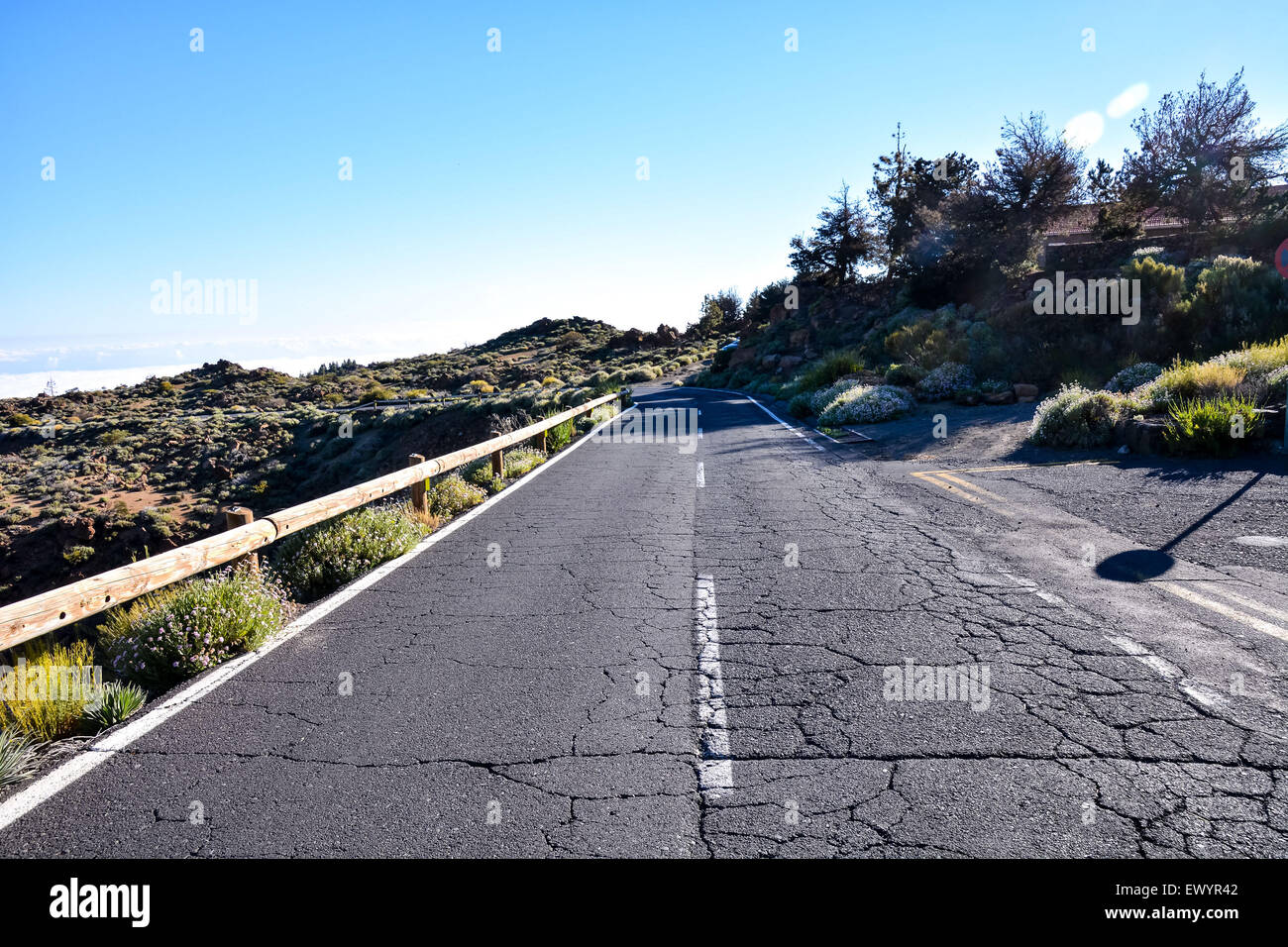 Long Lonely Road Stock Photo - Alamy