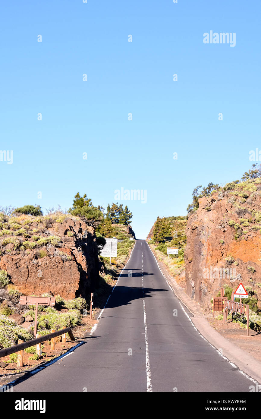 Long Lonely Road Stock Photo - Alamy