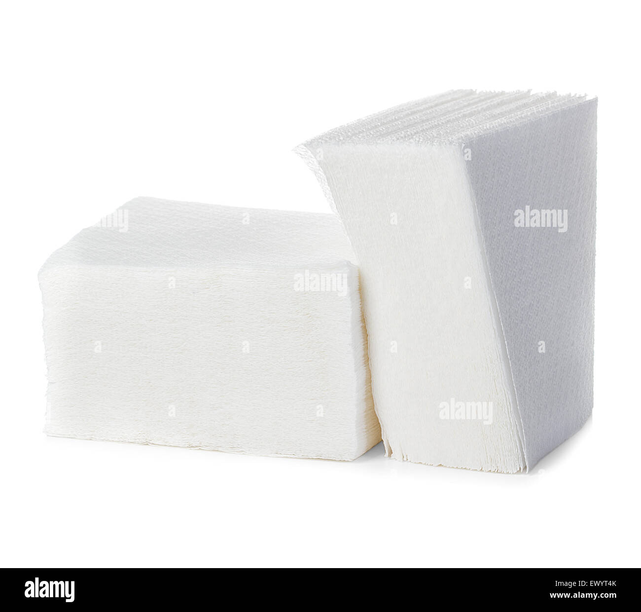 A table napkin isolated on white Stock Photo - Alamy