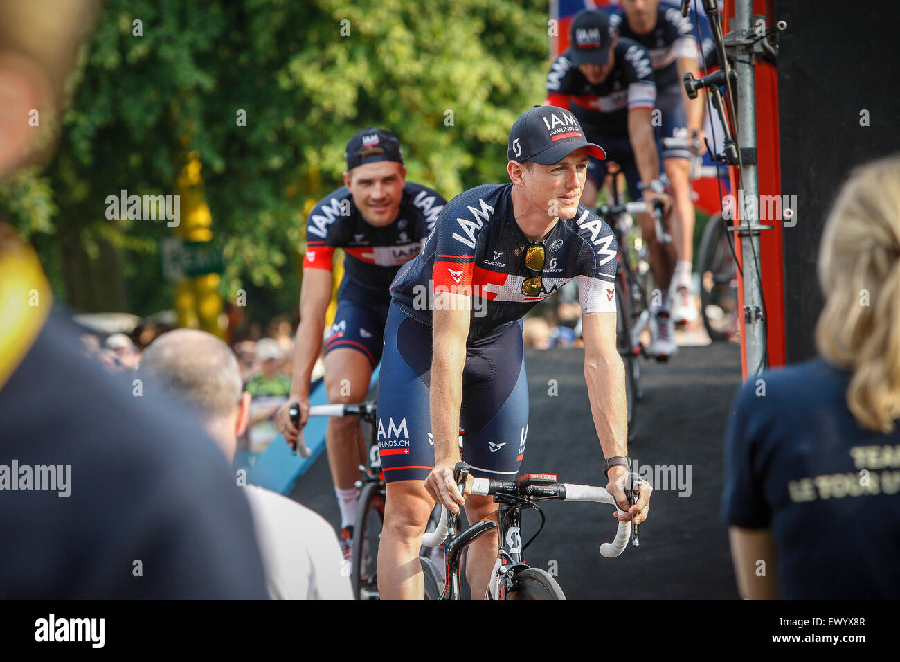 Utrecht, The Netherlands. 2nd July, 2015. Team IAM Cycling, Tour de ...