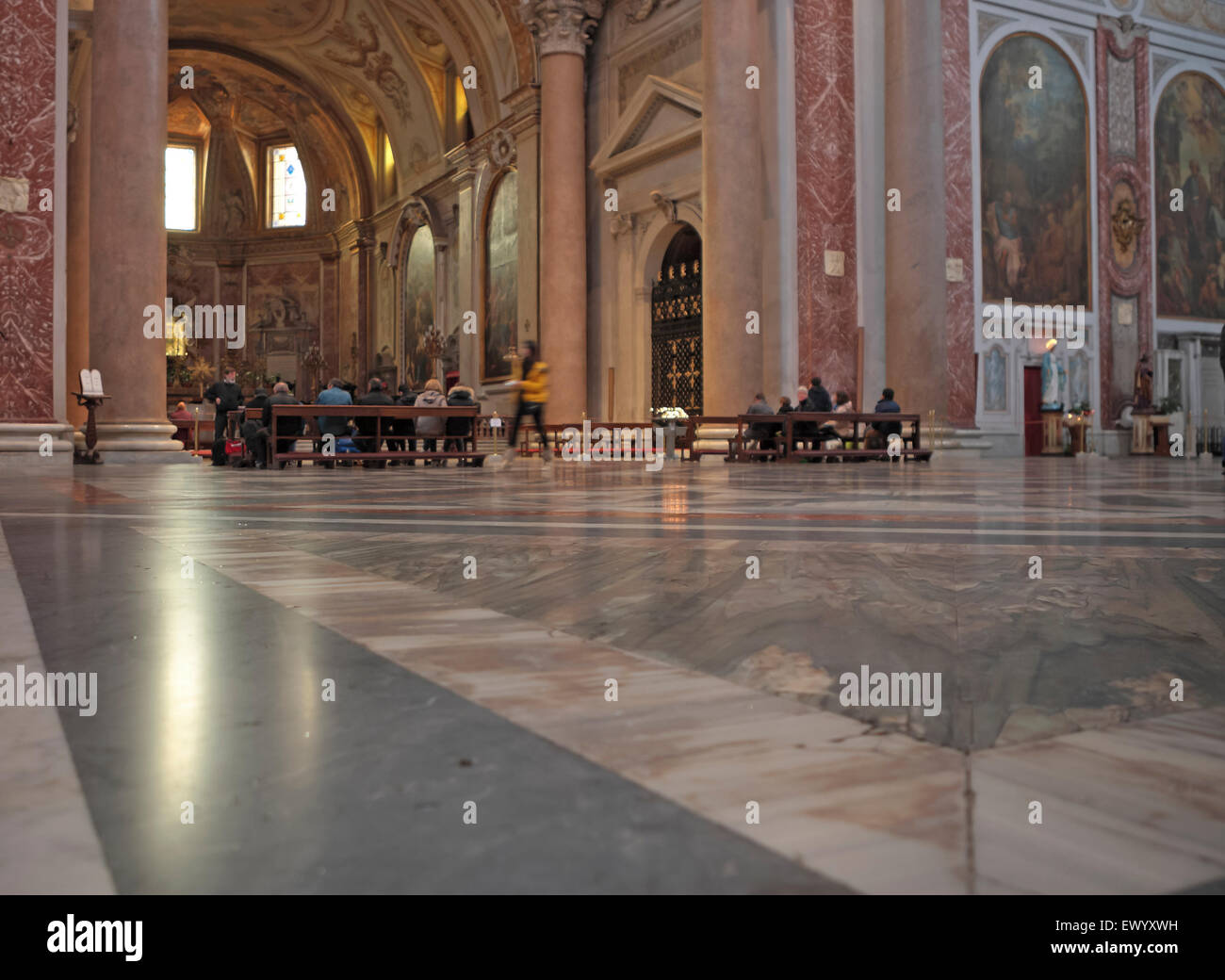 Homelessness. The homeless in Rome, allowed into the Basilica of Santa ...