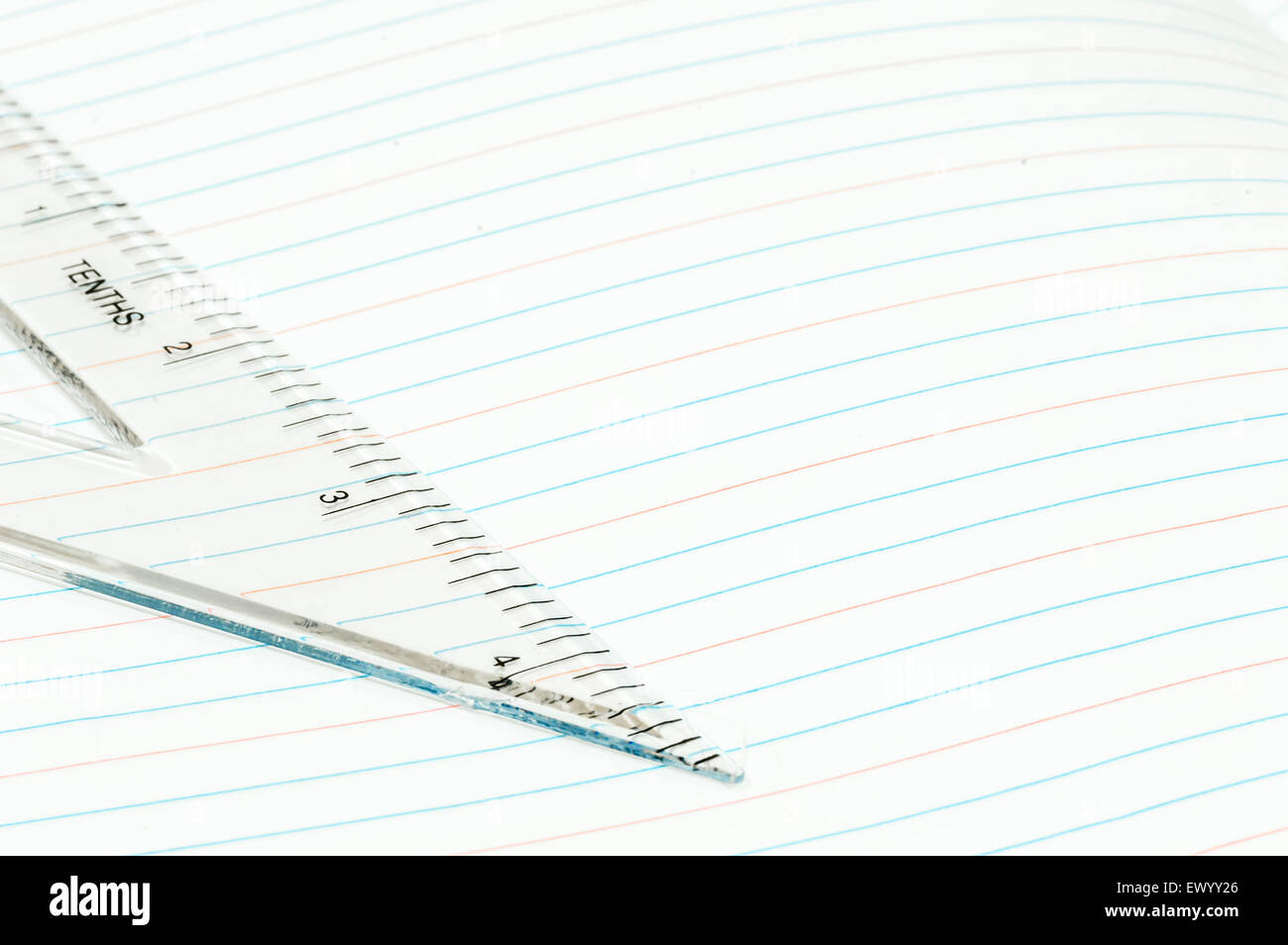 Geometry ruler and white paper Stock Photo - Alamy