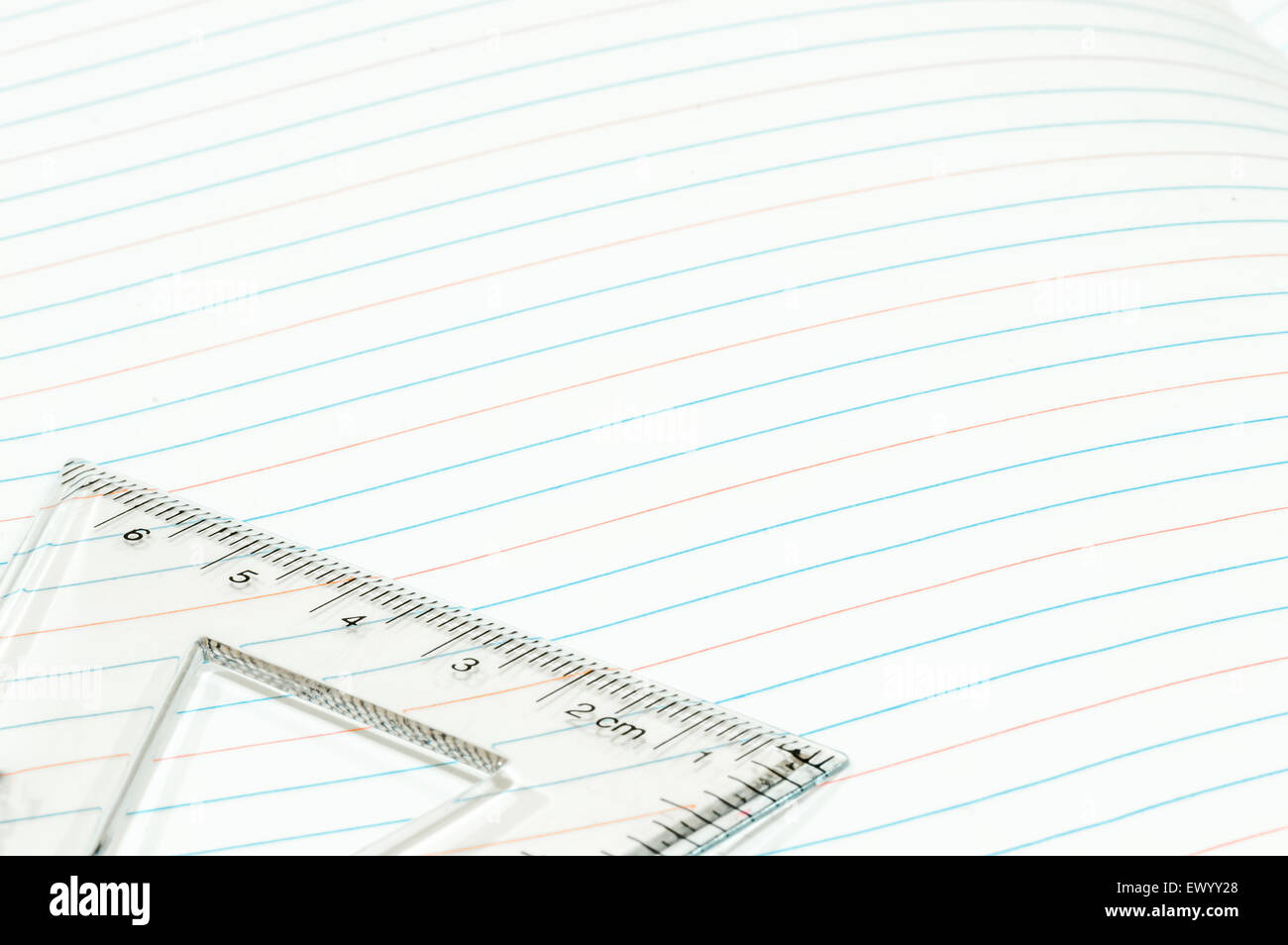 Geometry ruler and white paper Stock Photo - Alamy