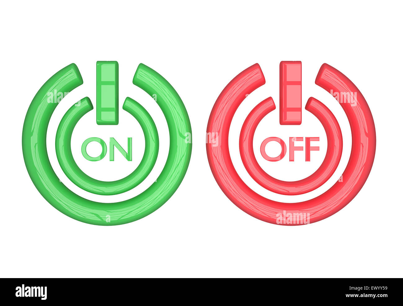 3d rendering of an on off switch Stock Photo - Alamy