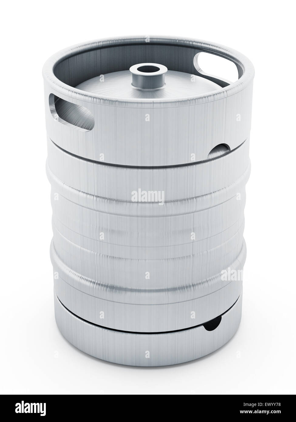 Metal keg isolated on white background Stock Photo - Alamy