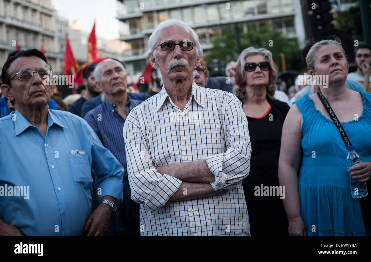 Supporters of the Greek Communist Party KKE during a demonstration ...