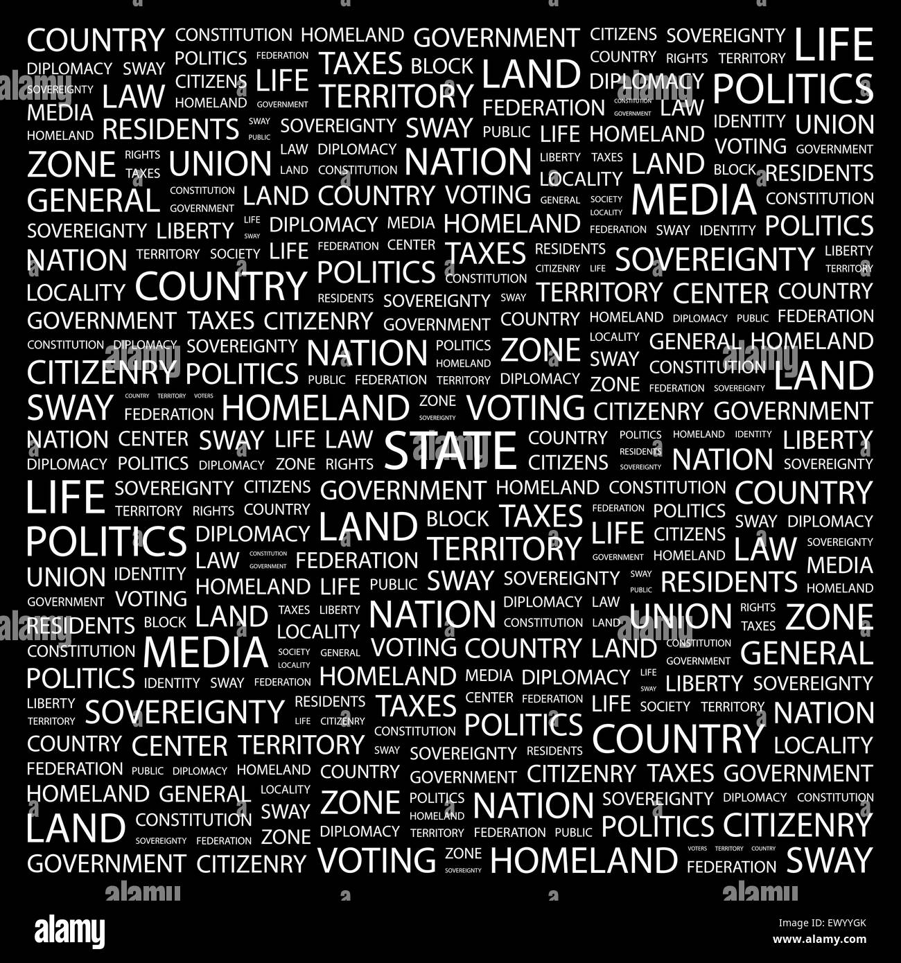 STATE. Background concept wordcloud illustration. Print concept word ...