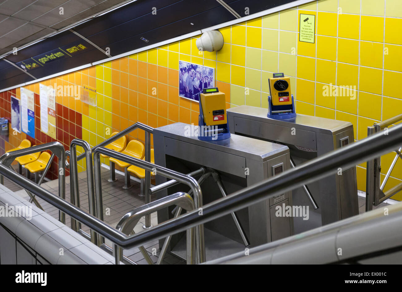 The Carmelit is an underground funicular railway in Haifa, Israel Stock ...