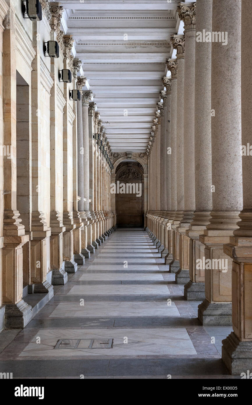 Mill Colonnade portico, Karlovy Vary, Bohemia, Czech Republic Stock ...