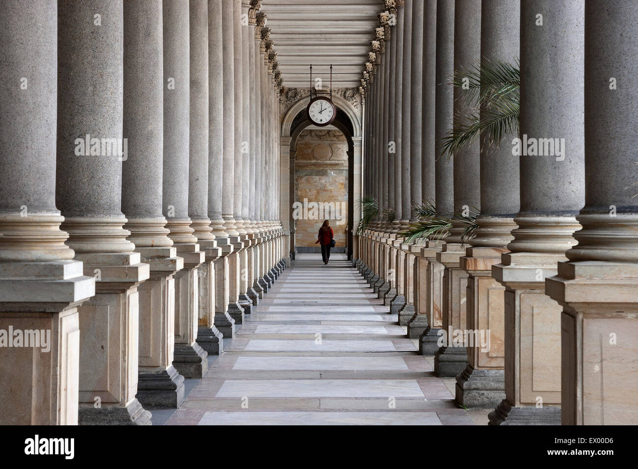 Mill Colonnade portico, Karlovy Vary, Bohemia, Czech Republic Stock ...