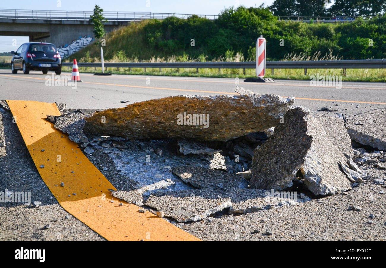 A photograph made available on 03 July 2015 shows the German motorway ...