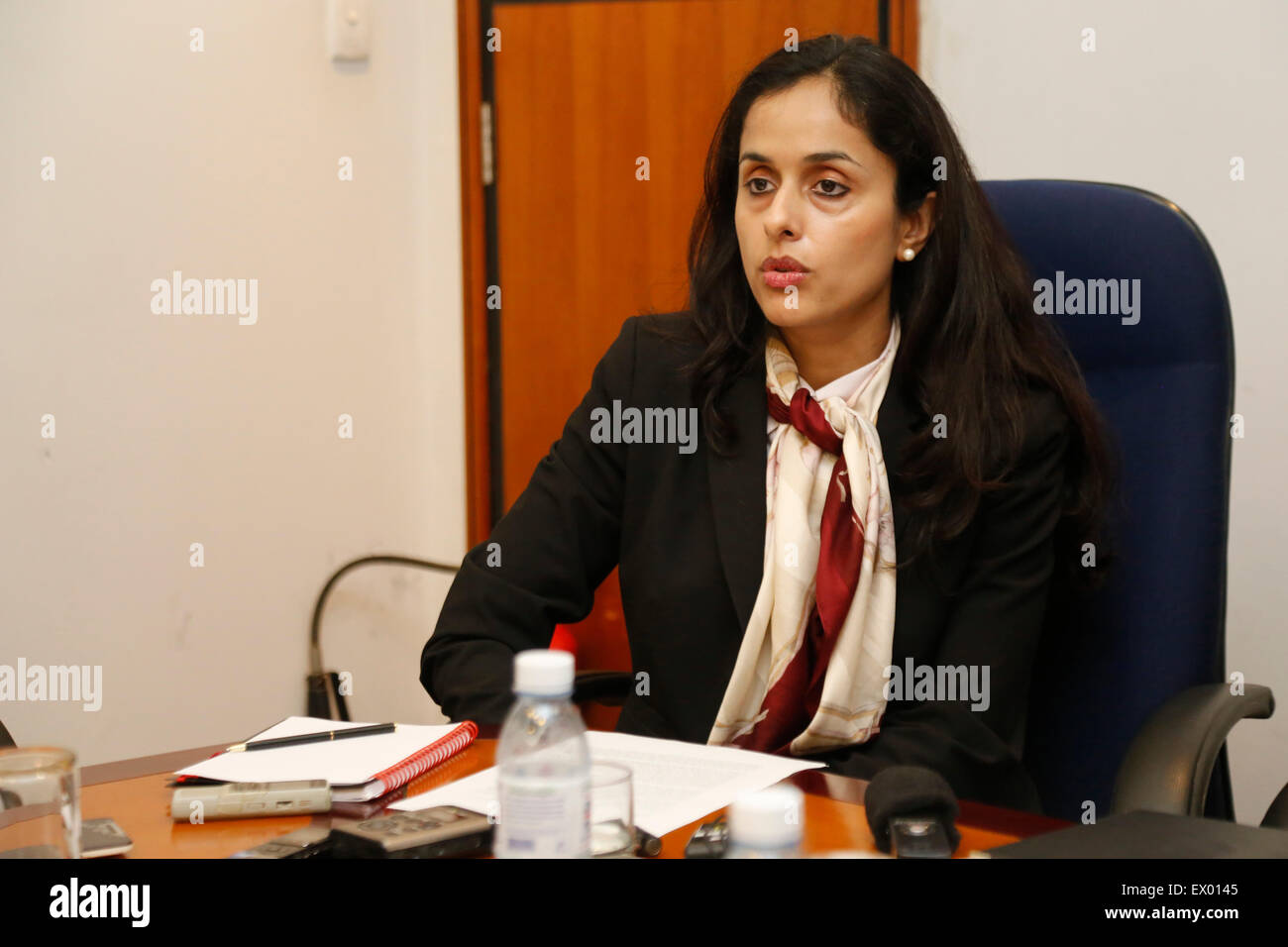 Phnom Penh, Cambodia. 3rd July, 2015. Sonali Jain-Chandra, deputy ...