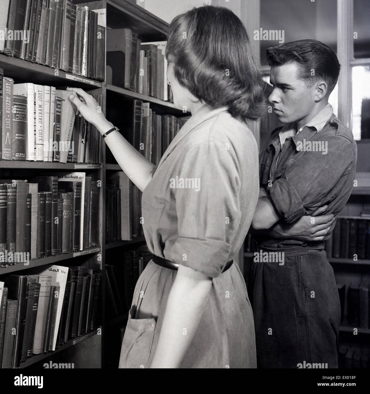 Historical 1950s young female librarian hi-res stock photography and ...