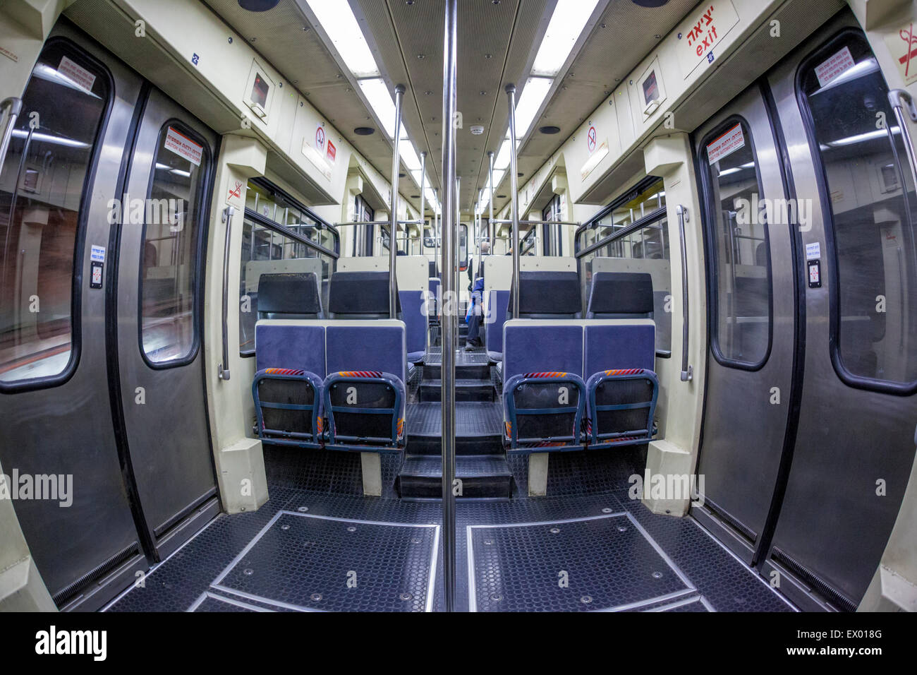 The Carmelit is an underground funicular railway in Haifa, Israel Stock ...