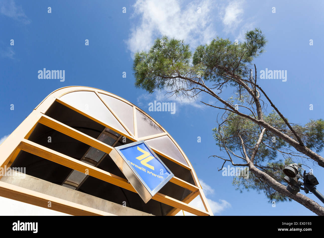 The Carmelit is an underground funicular railway in Haifa, Israel Stock ...