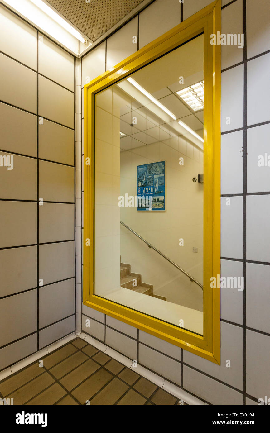 The Carmelit is an underground funicular railway in Haifa, Israel Stock ...