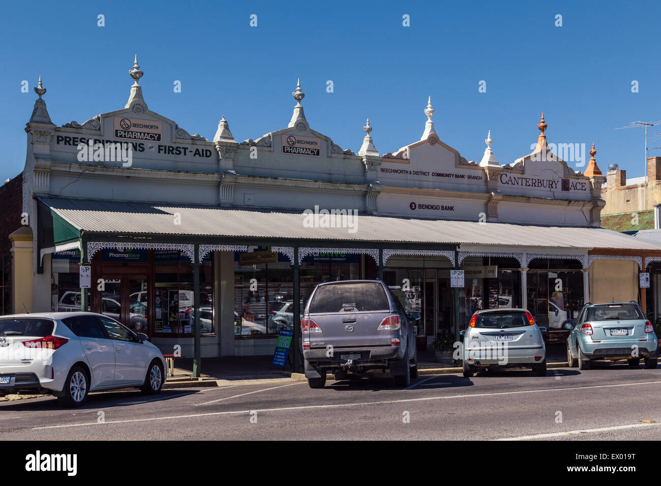 Historic buildings, Camp Street, Beechworth, Victoria, Australia Stock ...