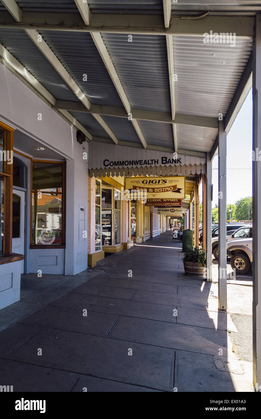 Historic buildings and shops, Ford Street, Beechworth, Victoria ...